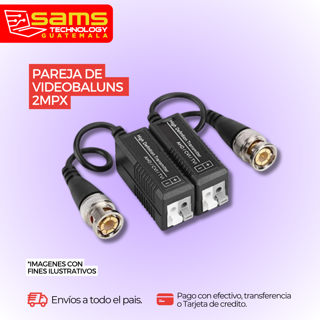 Video Balun De 2MP - Sams Technology Guatemala
