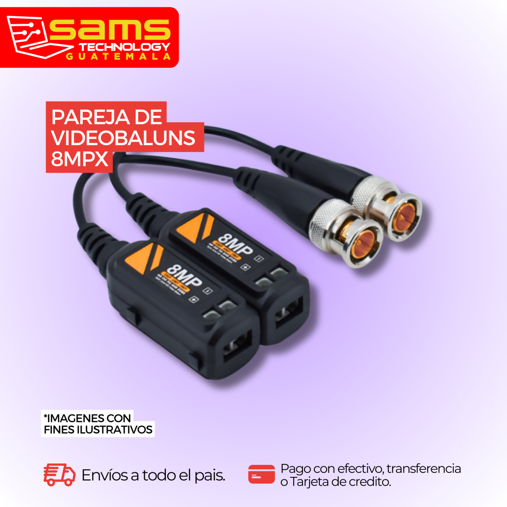 Video Balun De 8MP - Sams Technology Guatemala