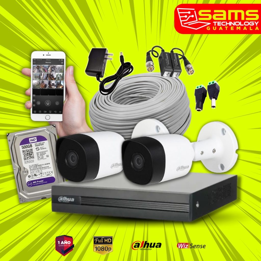 Kit de 2 Cámaras De Seguridad - Sams Technology Guatemala